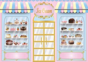 ice cream parlor shop backdrop summer pink sweet candy princess girl baby shower birthday photography background doughnut party decoration banner photo studio booth props 7x5ft cem197b