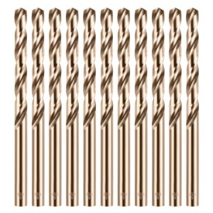 cobalt drill bit set, m35 twist hss drill bits straight shank, 2mm high speed steel drill bits for drilling in hard metal, stainless steel, cast iron (6mm)