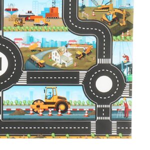 Gaweb Kids Game Play Mat Urban Construction Road Traffic Map Play Mat Rug 32X22 Inch Playmat Carpet for Children's Bedroom A 1