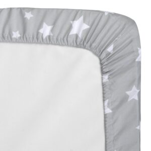 Moon and Stars Crib Sheets Bedding Set for Boys, Girls | Gender Neutral Crib Bedding Set Boho