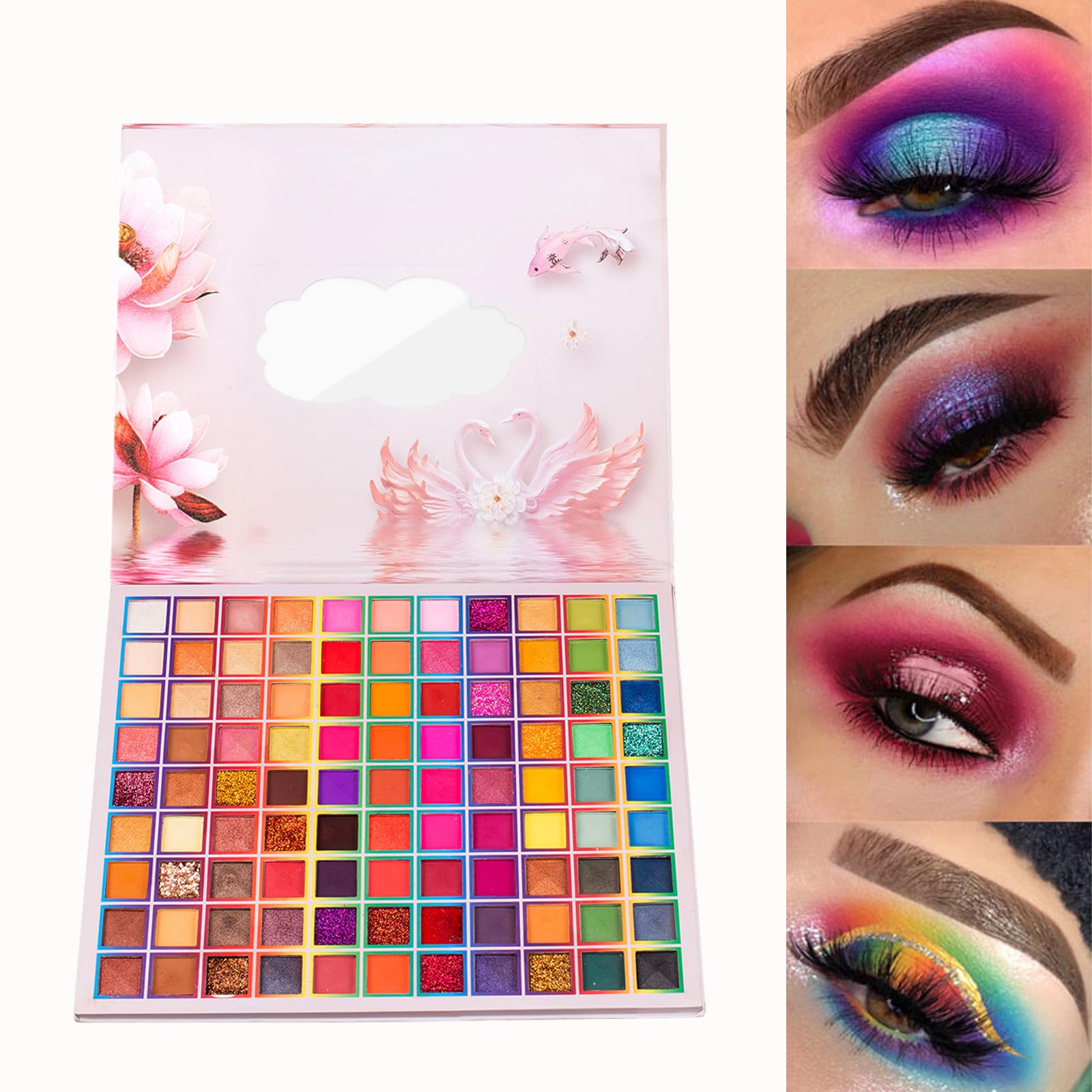 99 Colors Shimmer Eyeshadow Makeup Palette for Eyes- Professional Matte Glitter Long Lasting Rainbow Eye Shadow - High Pigmented Waterproof Colorful Powder for Women