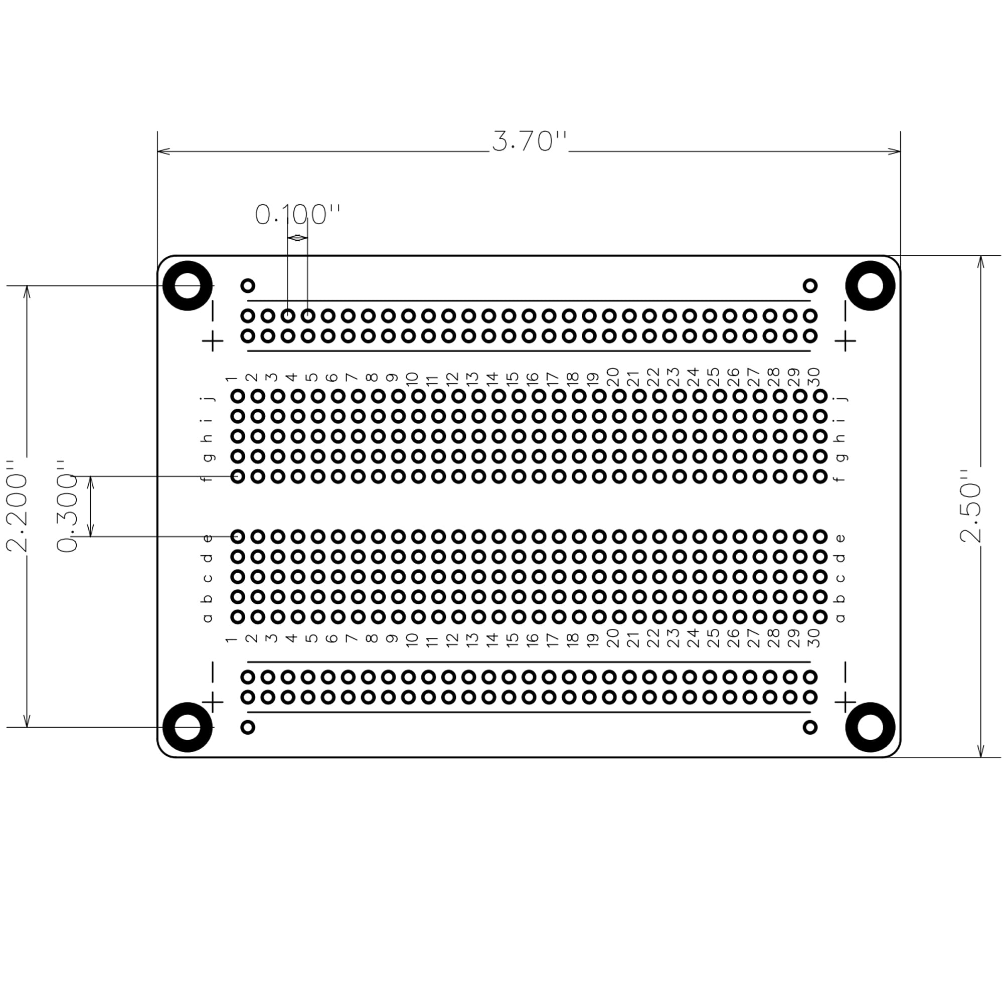 whiteeeen Solder-able or Less Breadboard Board Gold Plated Finish Proto Board PCB DIY Kit for Arduino (1/2 Solder-able (5pcs))