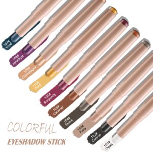 YXKJMN Putty Opals Eyeshadow Stick,Matte Eye Shadow Stick Makeup,Eye Brightener Stick,Concealer on Lower Lids(Opals,Putty)