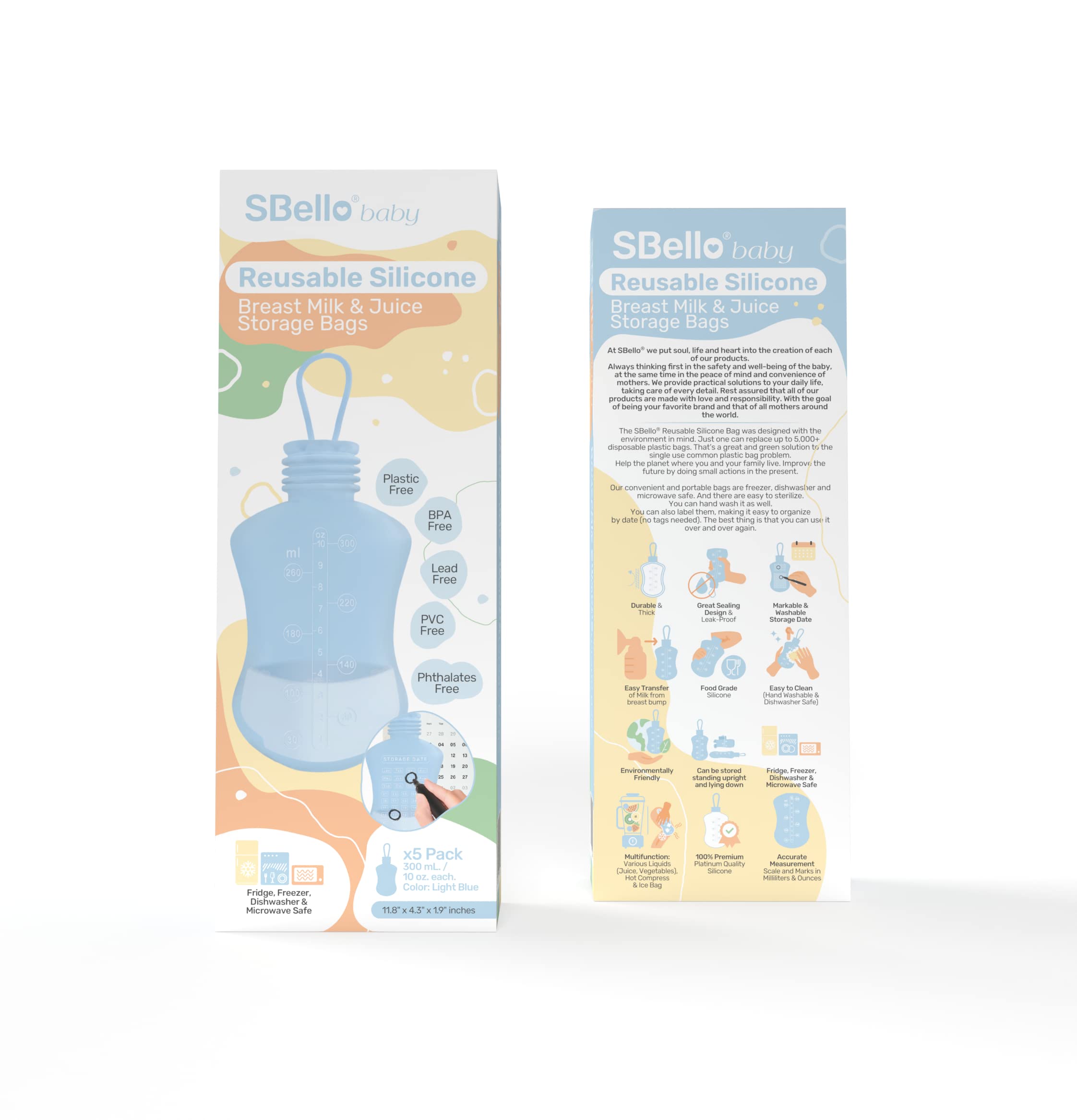 Reusable Silicone Breast Milk & Juice Storage Bags