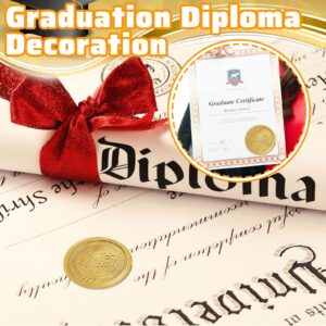 200 Pieces Embossed Graduation Cap Certificate Seals Gold Embossed Seals Grad Envelope Seal Stickers Foil Gold Certificate Stickers for Envelopes Diplomas Certificates Awards Graduation Invitation