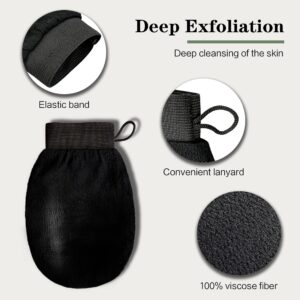 Exfoliating Glove Body Scrubber for Soft Skin - Part of The Best Body Care Kit for Women & Men - Brush Sponge Loofah- Dead Skin Remover for Body -Exfoliator Tool-TEBMYFDK