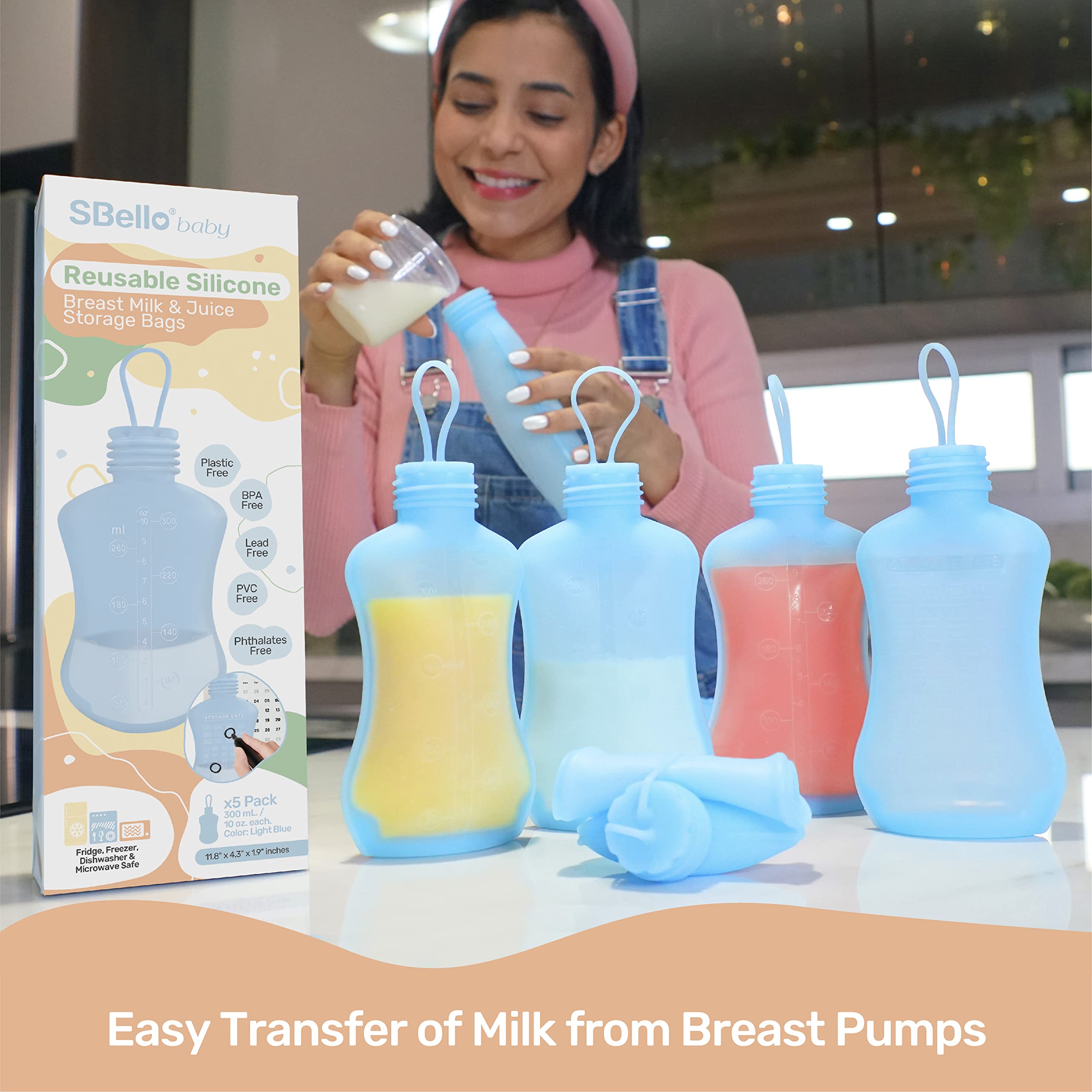 Reusable Silicone Breast Milk & Juice Storage Bags