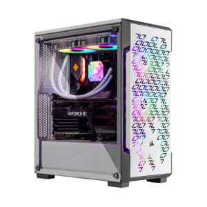 velztorm white ferrux custom built gaming desktop liquid-cooled (amd ryzen 9-5900x 12-core, geforce rtx 3070 8gb, 16gb ddr4, 1tb pcie ssd, 240mm aio, rgb fans, 750w psu, win 10 home)