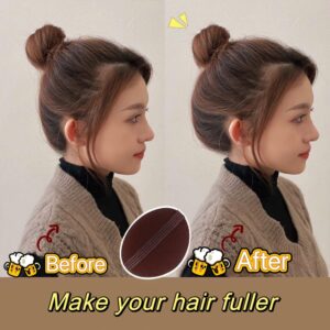 Hair Base Sponge Invisible Hair Clip Comb Volume Styling Insert Tool False Hair Pads Hair Extensions Accessories Brown (AA Brown)