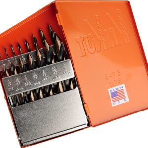 KnKut 15 Piece Mechanics Length Step Point Drill Bit Set 1/16"-1/2" by 32nds