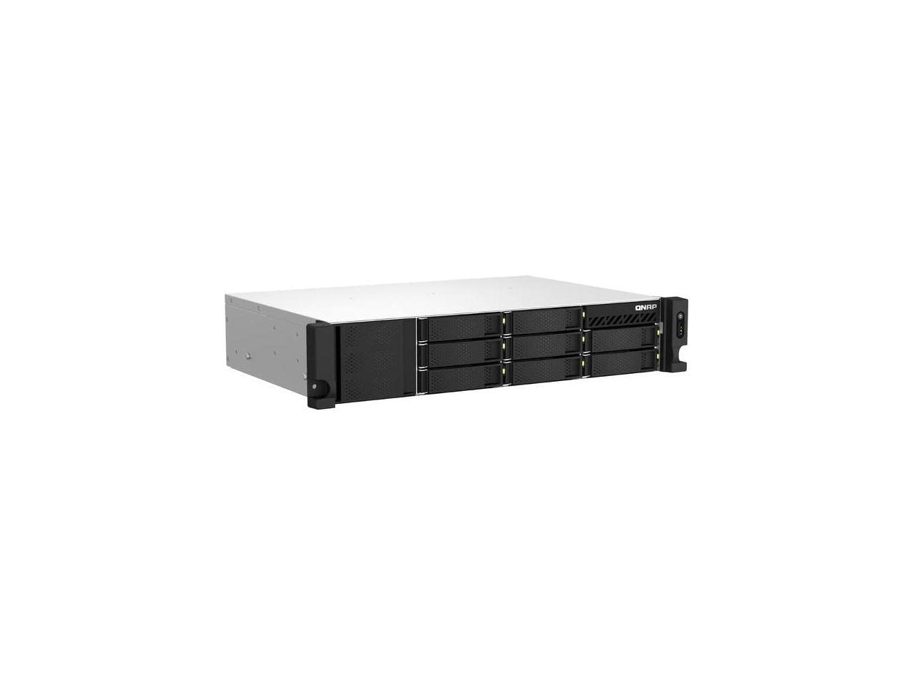 QNAP TS-873AeU-RP-4G-US 8 Bay High-Speed Short Depth Rackmount Rackmount Dual-2.5GbE NAS AMD Ryzen™ CPU, 4GB DDR4 Memory and 2.5GbE (2.5G/1G/100M) Network Connectivity (Diskless)