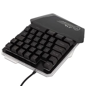 Cuifati Wired One Handed Keyboard, 35 Key Portable Small One Handed RGB Mechanical Gaming Keyboard for Vista / Win7 / Win8 / WIN10