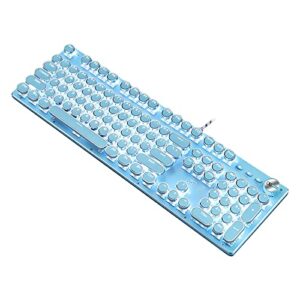 yuanjay gaming keyboard wired,mechanical keyboards backlight,retro punk style,ergonomic,plug and play, for desktop gamer