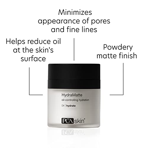 PCA SKIN HydraMatte Oil Control Moisturizer, Face Moisturizer for Oily Skin, Helps Reduce Oil and Promotes a Smoother Complexion, Absorbs Quickly, Great for Combination and Oily Skin, 1.8 Oz Jar