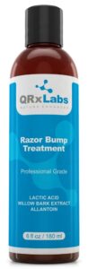 razor bump treatment - prevents irritation and ingrown hair after shaving, waxing or any hair removal - works on face, underarms, legs, bikini - 6 fl oz