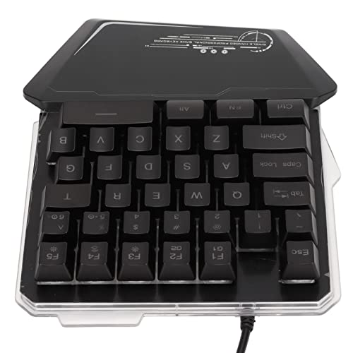 Cuifati Wired One Handed Keyboard, 35 Key Portable Small One Handed RGB Mechanical Gaming Keyboard for Vista / Win7 / Win8 / WIN10