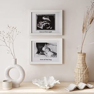 J.JOY Ultrasound photo frame plus newborn frame set wood