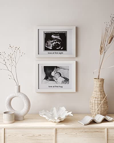 J.JOY Ultrasound photo frame plus newborn frame set wood