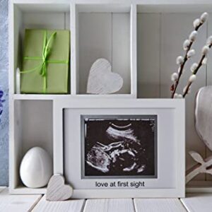 J.JOY Ultrasound photo frame plus newborn frame set wood