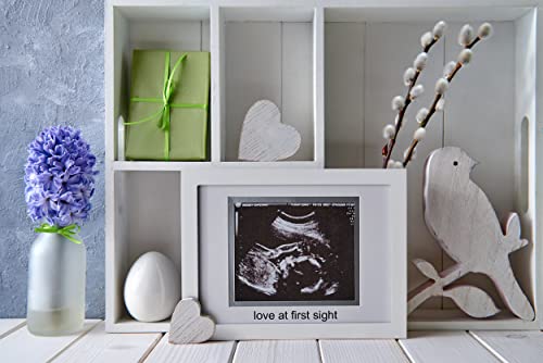 J.JOY Ultrasound photo frame plus newborn frame set wood