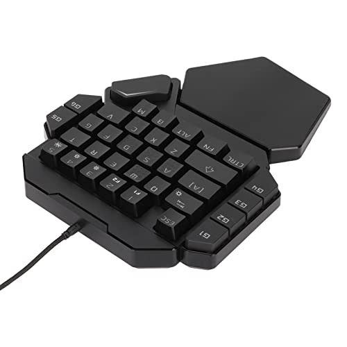 One Handed Gaming Keyboard, Programmable Keys Half Keyboard Plug and Play for Dorm for Game for Home