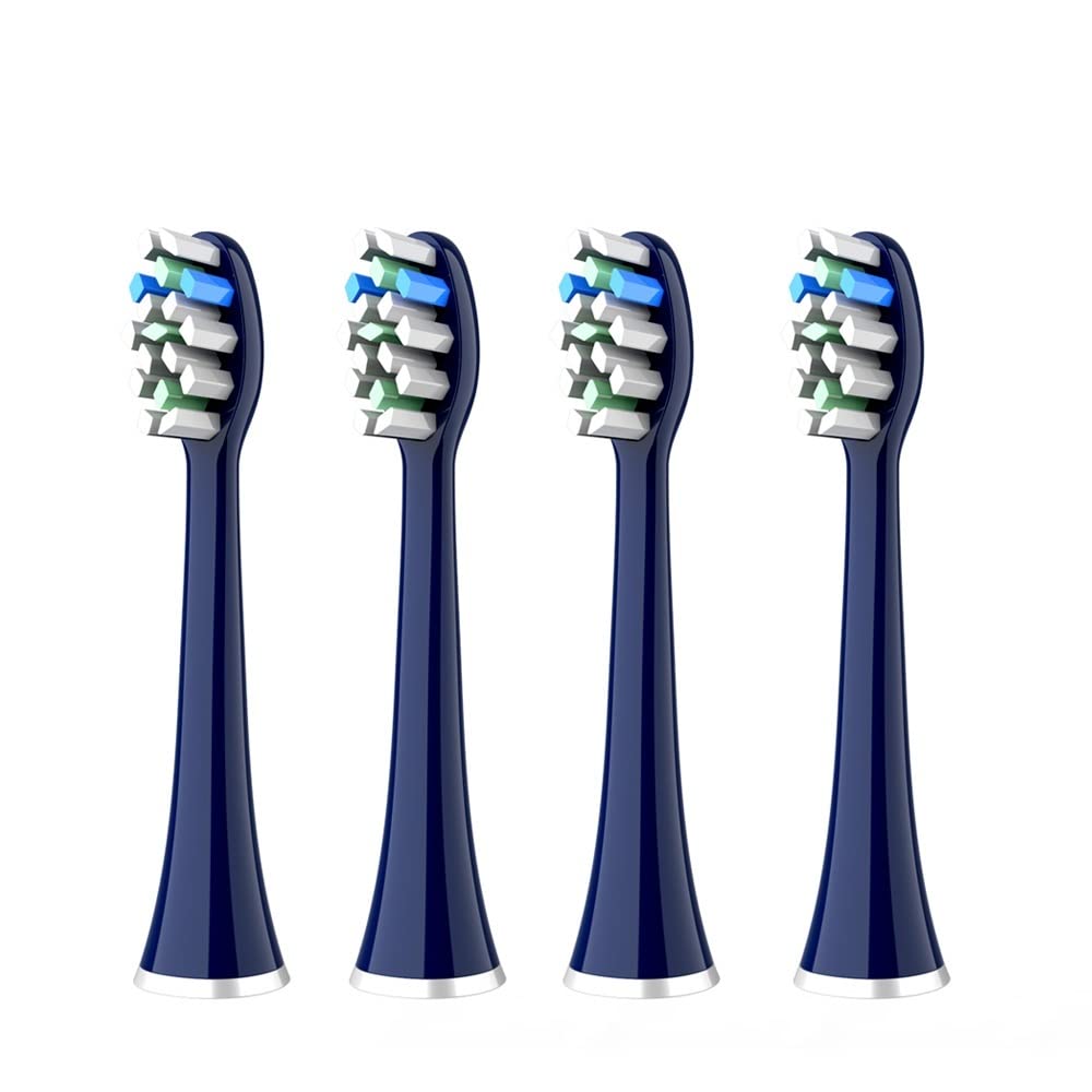 ZAIXIA 4pcs Replacement Brush Heads Compatible for Mornwell T25 Sonic Electric Toothbrush Hilarity (Color : Blue)