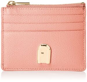 furla 1927 s card case w/zip women's pompelmo (1007-po000)