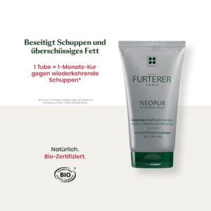 Rene Furterer NEOPUR Scalp Balancing Shampoo - For Oily Scalps Prone to Loose Dandruff - With Wild Ginger & Celery Seed - Dermatologist Tested - 5 fl. oz.