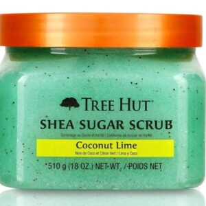 Tree Hut Shea Sugar Body Scrub, Watermelon, Coconut Lime,18oz, 2PK, With Single Makeup Remover Wipe