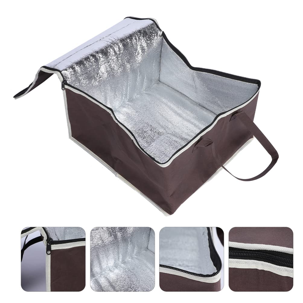 TOPBATHY Cake Packing Fruit Storage Grocery Pizza Warmer Catering Grocery Padded Carry Handbag Insulated Food Warmer Aluminum Heater Non-woven Fabric