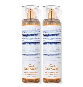 bath and body works fresh getaway fine fragrance body spray mist perfume gift set - value pack lot of 2 (fresh getaway)