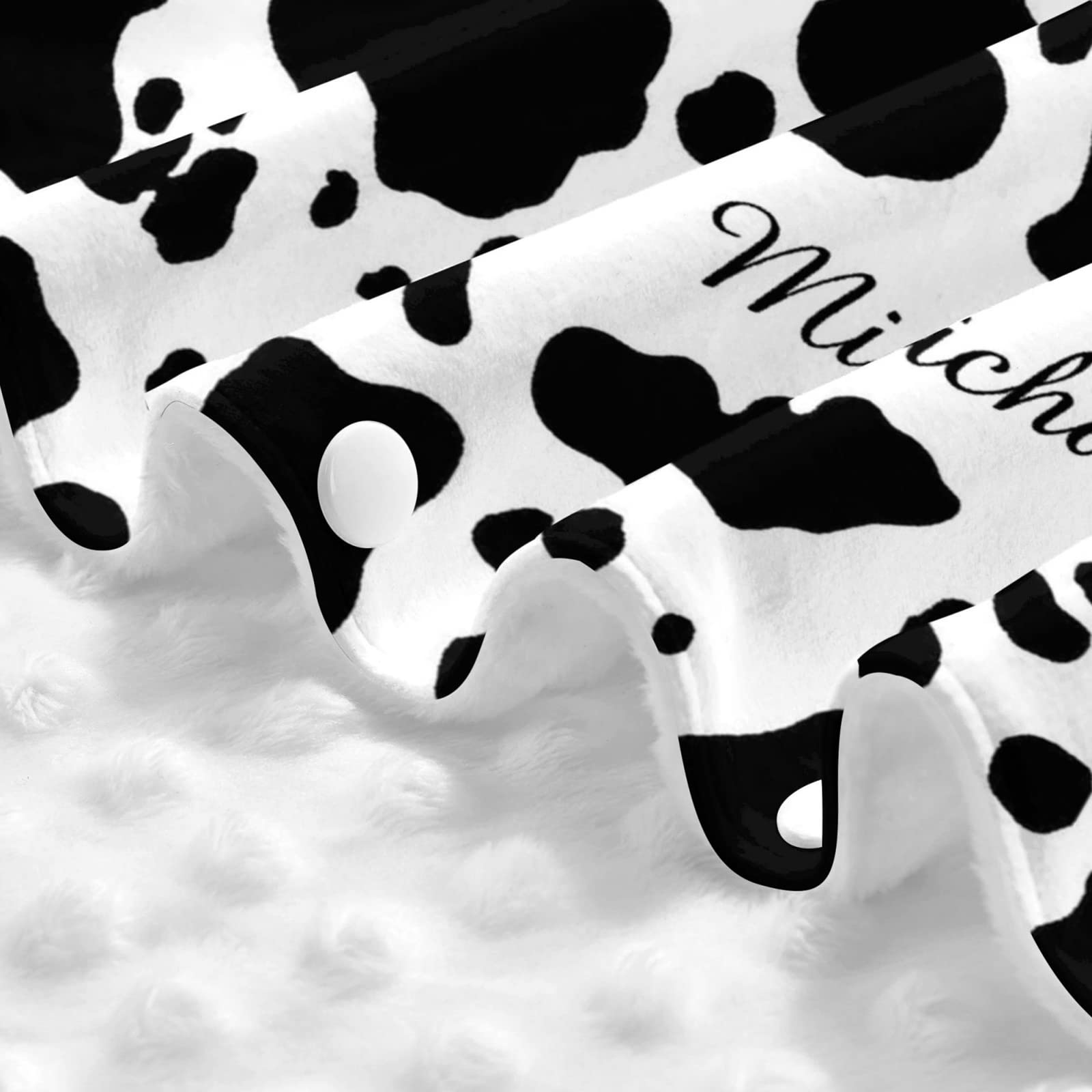 Personalized Cow Markings Baby Infant Car Seats Canopy for Babies with Name, Custom Car Seat Covers for Baby Boys Girls, Peekaboo Minky Nursing Breastfeeding Stroller Canopies for Newborn