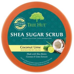 Tree Hut Shea Sugar Body Scrub, Watermelon, Coconut Lime,18oz, 2PK, With Single Makeup Remover Wipe