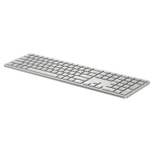 HP 970 Programmable Wireless Keyboard (Silver) - Bluetooth & 2.4 GHz Wireless Multi-Device Connectivity - USB-C Rechargeable Battery - 24 Programmable Keys - Works with Windows & MacOS (3Z729AA#ABA)