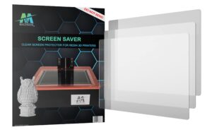 mach5ive screen saver- clear screen protector for resin 3d printers (5.5" & 6.x screens - 3 pack, clear)