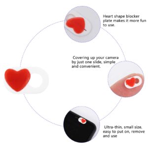 OSALADI Camera Pack Heart Shaped Webcam Slide Ultra Thin Laptop Cover Slide Creative Privacy Shutter for Laptop Tablet Desktop Desktop Phone Stickers Webcam Cover