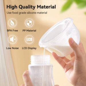 YOWOMTA Wearable Breast Pump,Hands Free Electric Breast Pump with 2 Modes & 9 Levels,Wireless Portable Breast Pump for Travel,Rechargeable Cordless Breastfeeding Pump with 24mm Flange