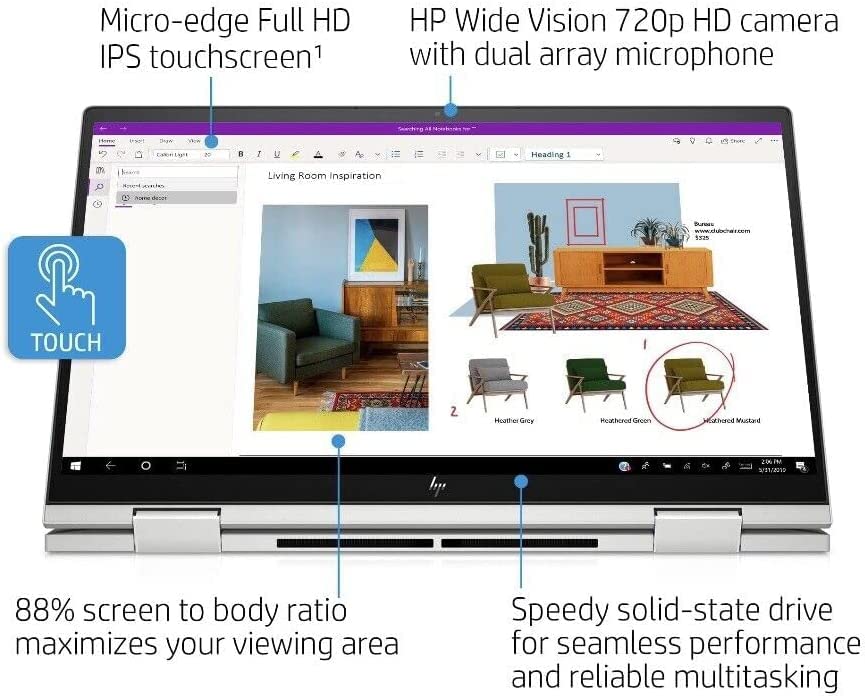 2022 Newest HP Envy x360 2-in-1 15.6" Touch-Screen Laptop, Intel Core i5-1135G7, Intel Iris Xe Graphics, 16GB DDR4 RAM, 1024GB PCIE SSD, Backlit Keyboard, Lightweight, Win 11 Home, Silver