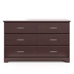 Storkcraft Brookside 6 Drawer Chest with Changing Topper and Change Pad - Espresso