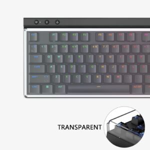 Geekria Tenkeyless TKL Keyboard Dust Cover, Clear Acrylic Keypads Cover for 80% Compact 87 Key Computer Mechanical Gaming Keyboard, Compatible with Logitech G PRO, Logitech G515 Lightspeed TKL