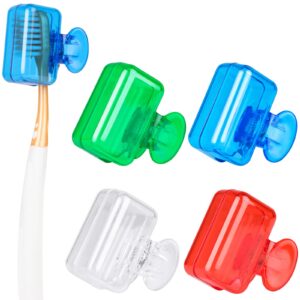 hooqict 4 pack travel toothbrush head covers electric and manual toothbrush cover clip portable toothbrush covers protector caps for travelling, camping, bathroom, home, school