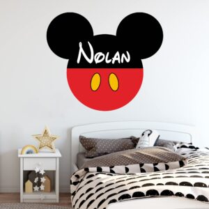 crew decals mouse name wall decal art decor 3d sticker personalized kids mural poster gift room custom ha26