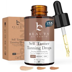 self tanner drops for face tanner, sunless tan, body & face self tanner drops, face tanning drops to make self tanner face self tanning lotion, tan drops for face tan