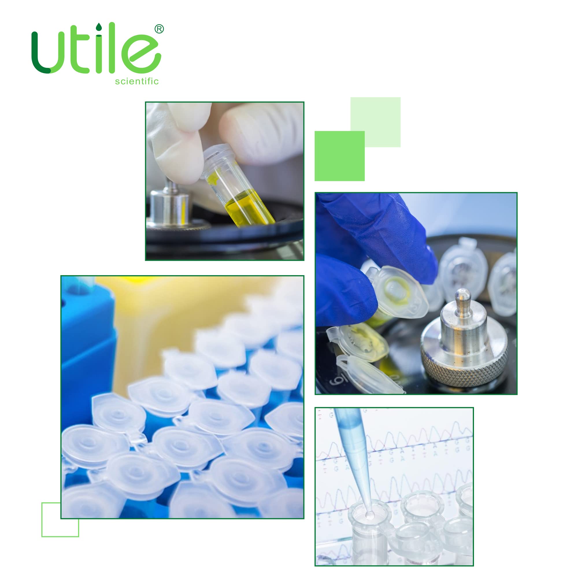 Utile 500pcs of 2ml Microcentrifuge Tubes, PP Material, Autoclavable Microcentrifuge Tubes, with Graduation and Frosted Writing Area, 4610.1815.500.