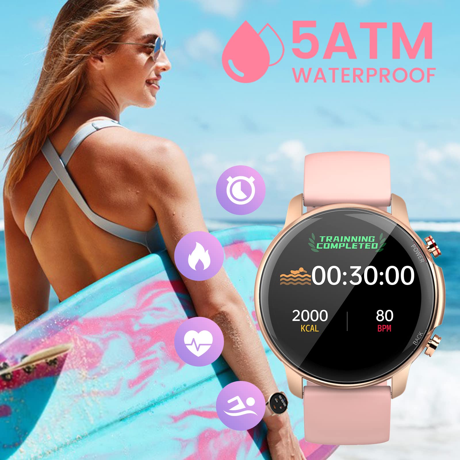 KOSPET SmartWatchTANK-Green+Magic 4-Pink