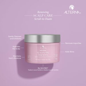 Alterna Alterna Renewing Scalp Care Scrub-to-Foam Vegan Scalp Scrub, Nourishing and Exfoliating Scalp and Hair Treatment, 6 Fl Oz, Hemptation, 6 fl. oz.