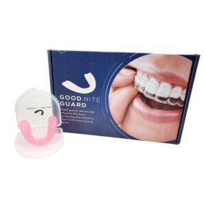 good nite guard - custom night guard for clenching teeth at night, personalized night guards for bruxism, clenching teeth, teeth grinding & tmj relief, pink