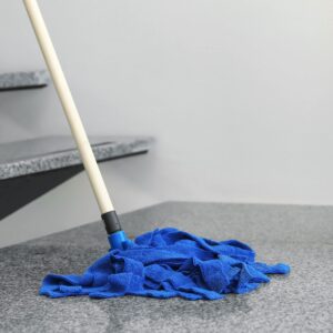 MECCANIXITY Commercial Mop Heads Replacement 35x16cm Polyester Fiber for Wet/Dry Mop Floor Cleaning Pads, Blue