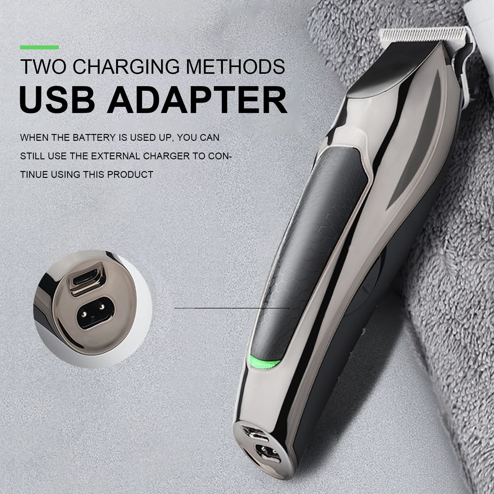 XZLCDS Hair Clippers for Men Self-Cut Compact Personal Haircutting Kit with Whisper Quiet Operation, Adjustable Taper Lever, and 6 Hair Clipper Guards for Clipping, Trimming & Personal Grooming