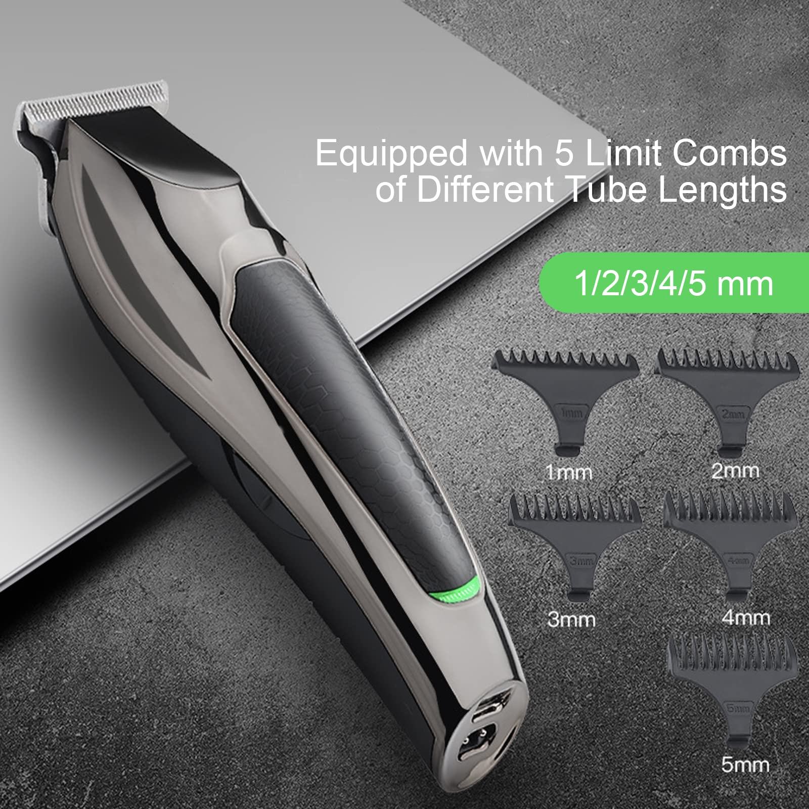 XZLCDS Hair Clippers for Men Self-Cut Compact Personal Haircutting Kit with Whisper Quiet Operation, Adjustable Taper Lever, and 6 Hair Clipper Guards for Clipping, Trimming & Personal Grooming